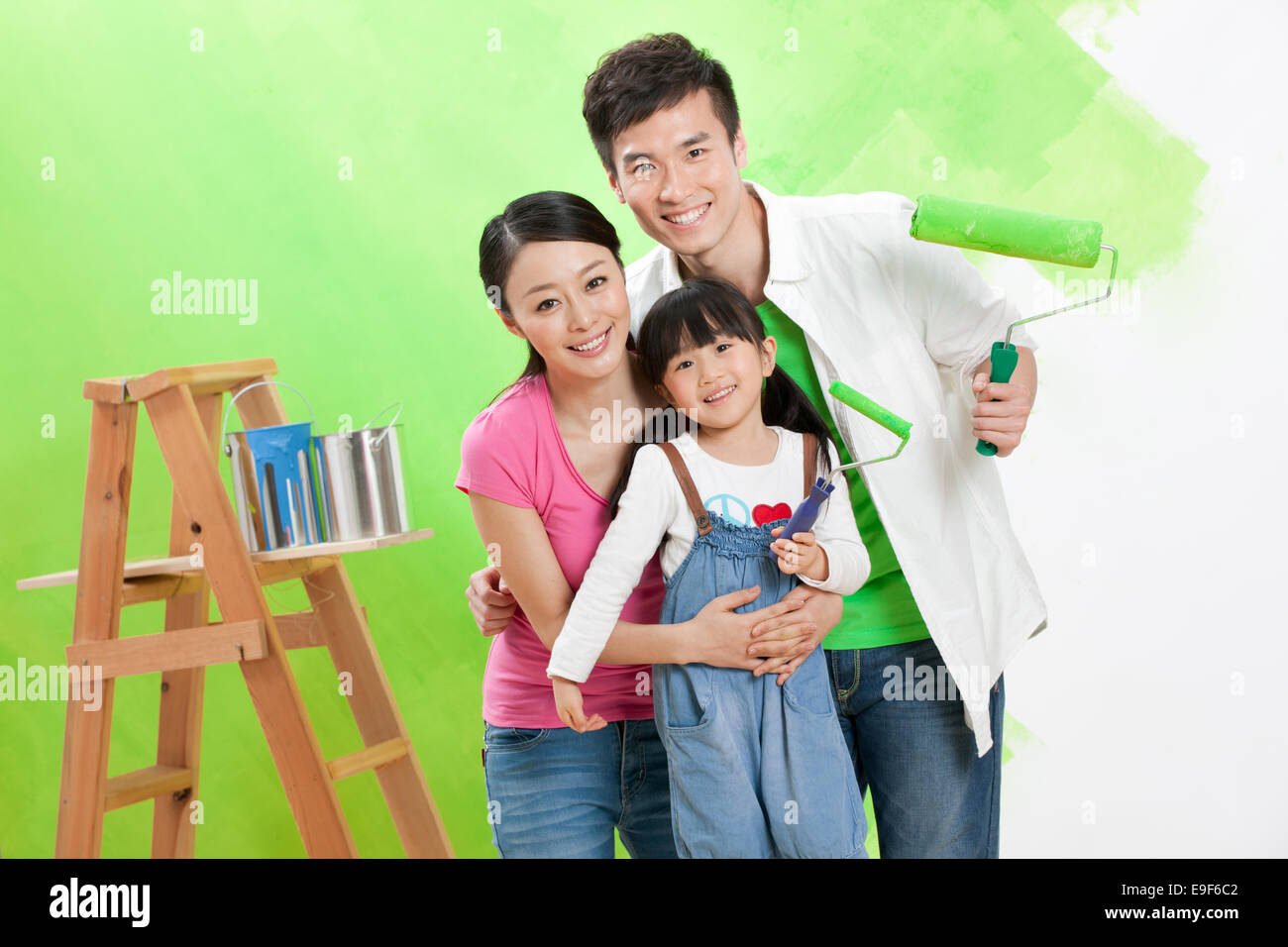 A three happy decoration Stock Photo - Alamy