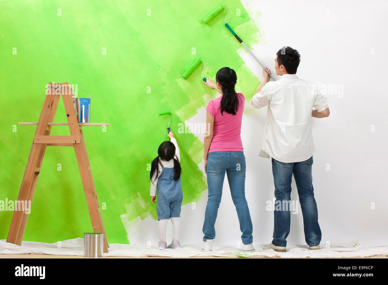 A three happy decoration Stock Photo - Alamy