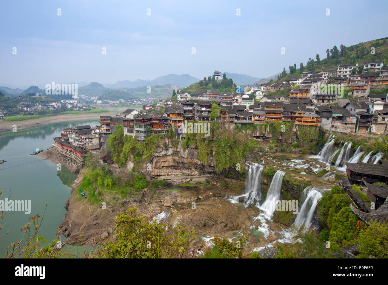 Hibiscus Town , Hunan Province, building scenery Stock Photo - Alamy