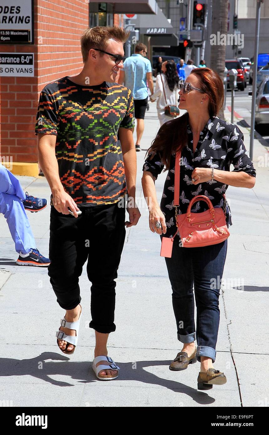 Kyle Richards and Matthew Keegan out and about on Bedford Drive ...