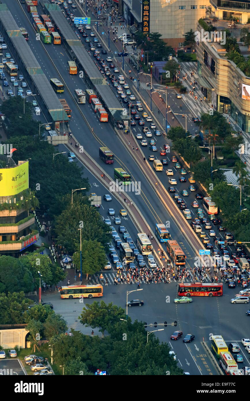 Guangzhou city roads Stock Photo - Alamy