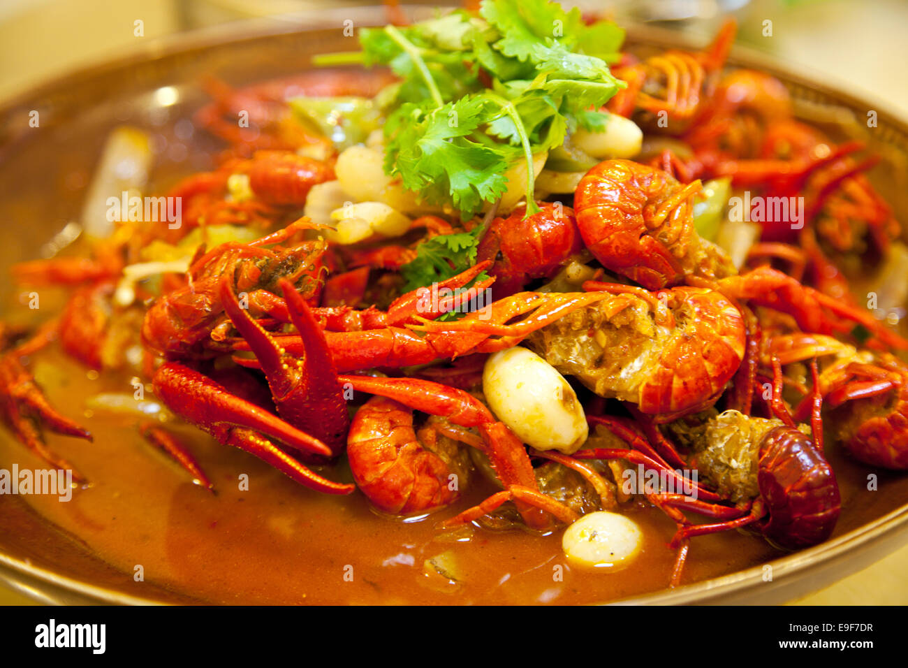 Chinese cuisine crayfish Stock Photo - Alamy