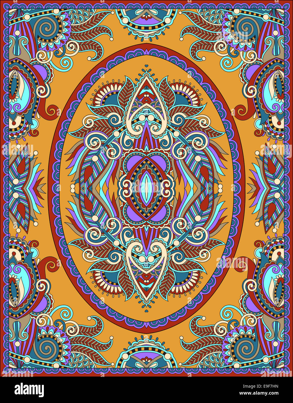 Floral carpet design hi-res stock photography and images - Alamy