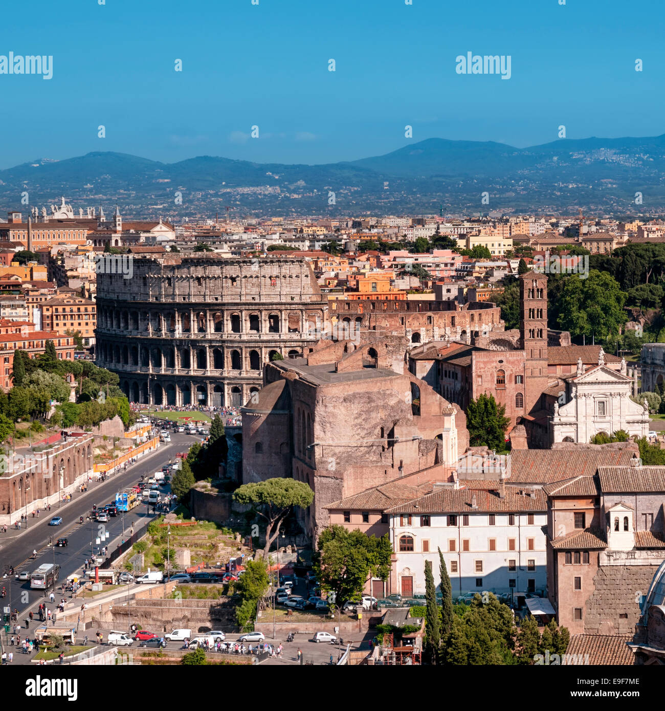 Roman forum square aerial hi-res stock photography and images - Alamy