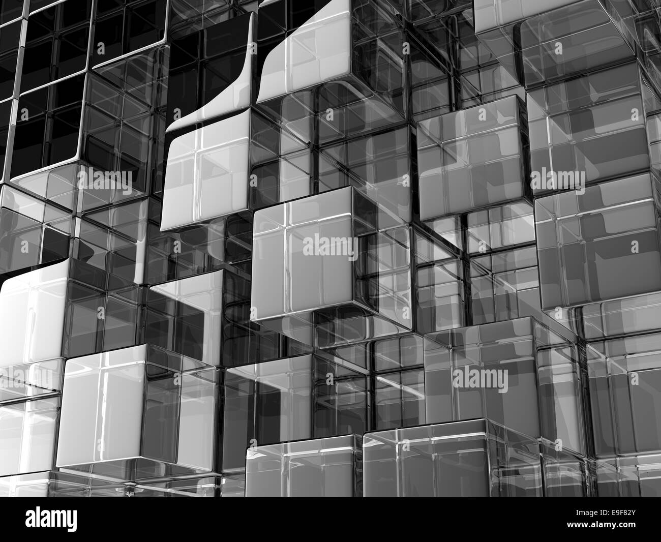 3D gray glass cubes , digitally generated image Stock Photo - Alamy