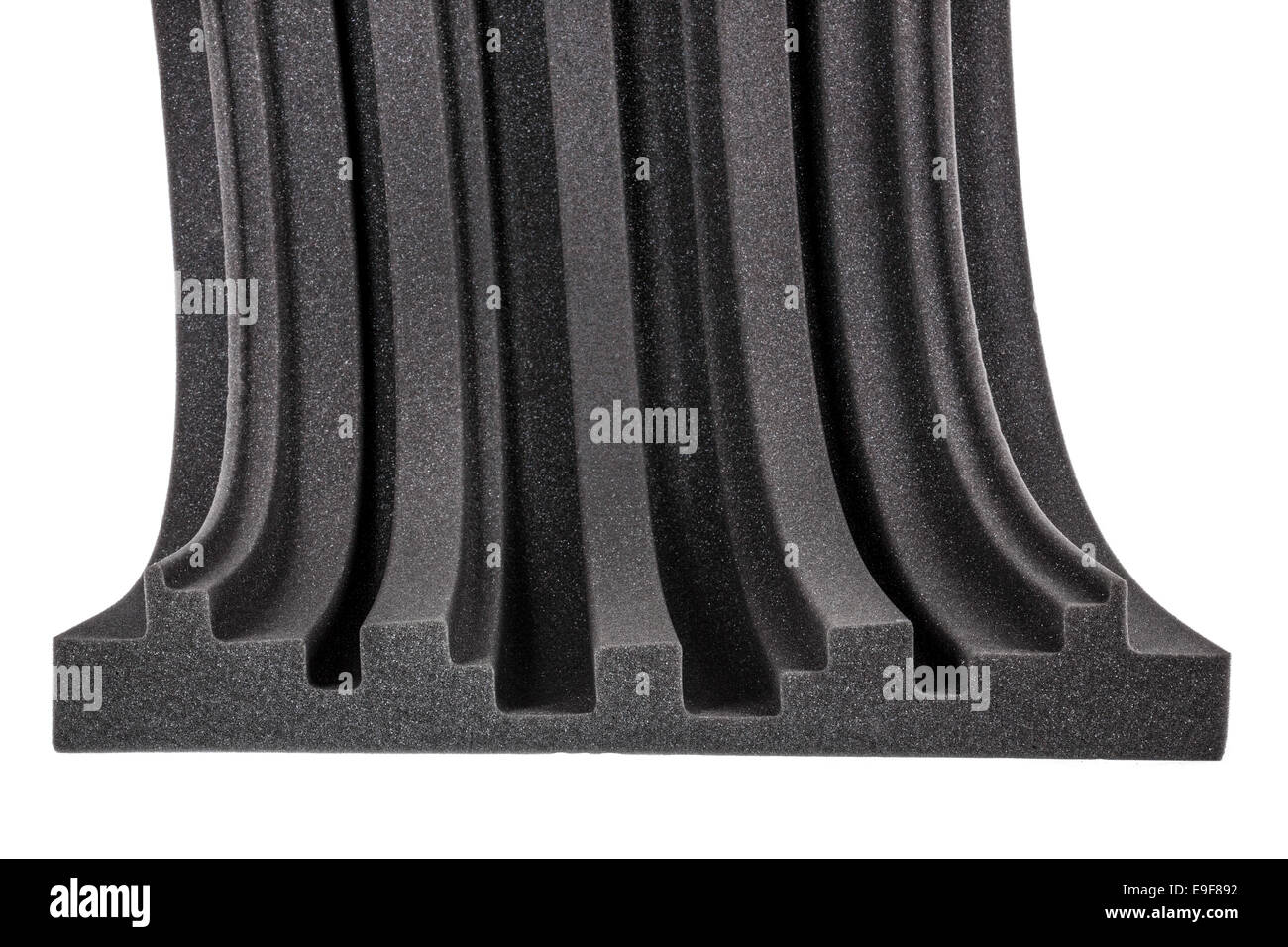 cross section of microfiber foam insulation for noise in music studio ...