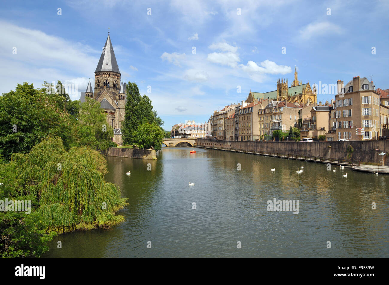 Metz (Lorraine region, northeast of France): the Temple Neuf protestant ...