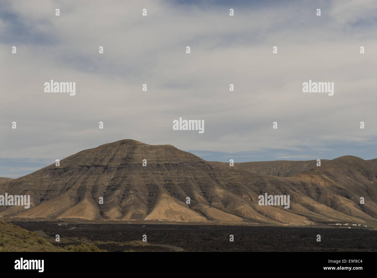 The Volcan Hacha Grande in Lanzarote Stock Photo - Alamy