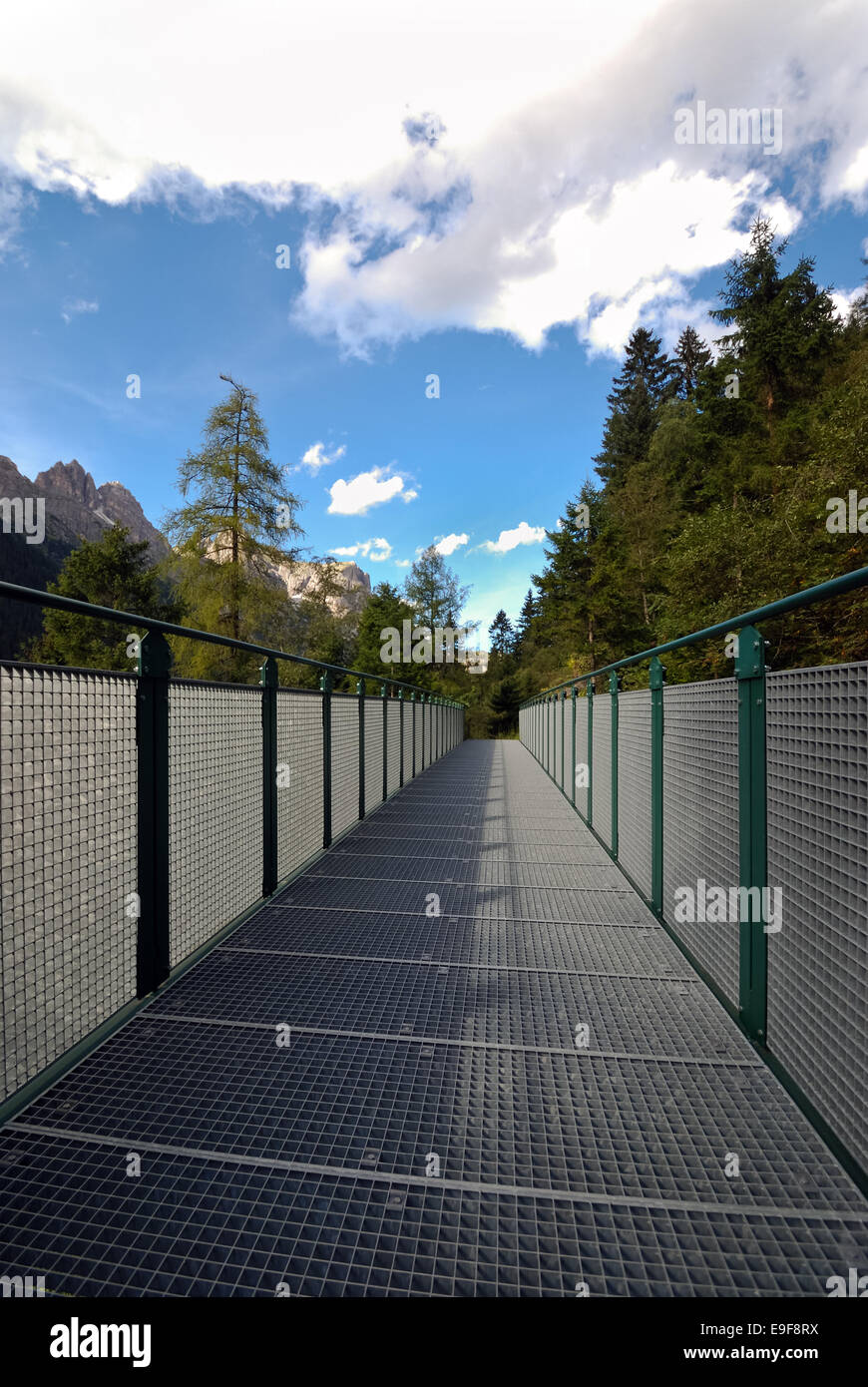 Small bridge for pedestrians above a valley Stock Photo - Alamy