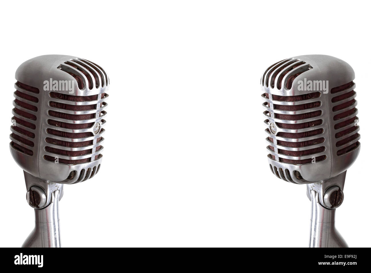 Old vintage antique microphone Cut Out Stock Images & Pictures - Alamy