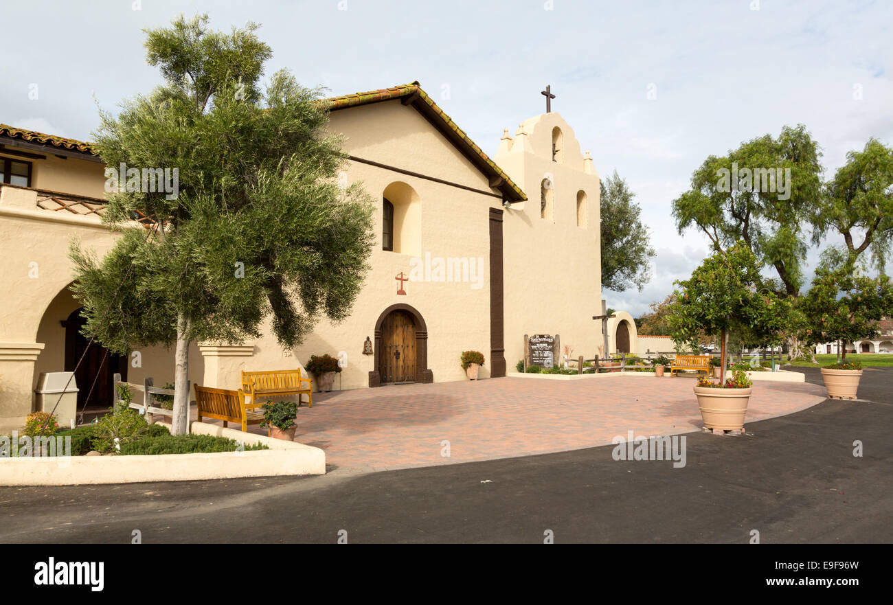 Cloudy day at Santa Ines Mission California Stock Photo - Alamy