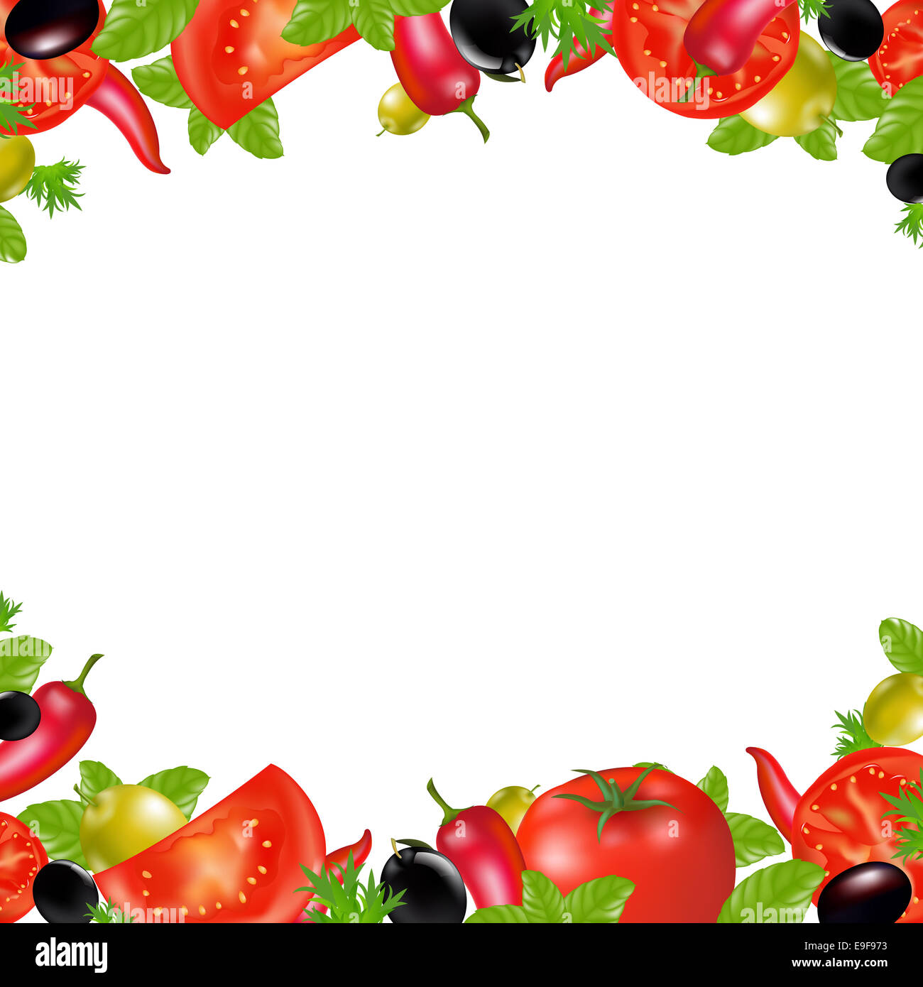 Border Fresh Vegetables Stock Photo - Alamy