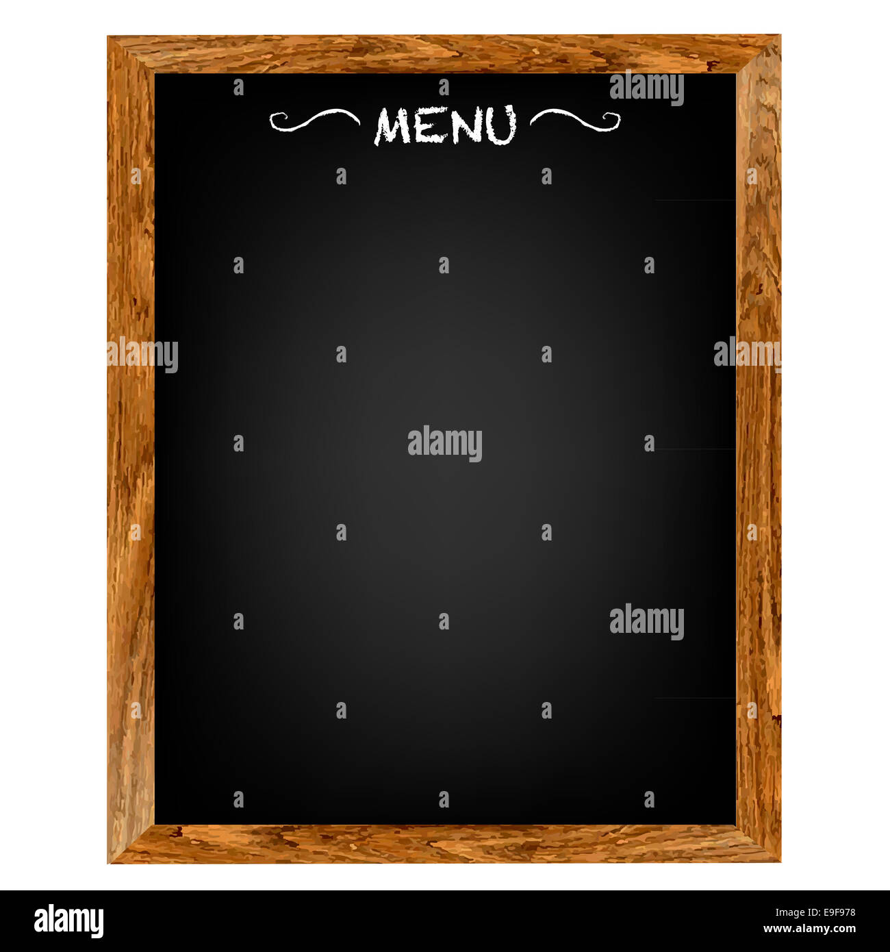 Restaurant Menu Wood Board Stock Photo - Alamy