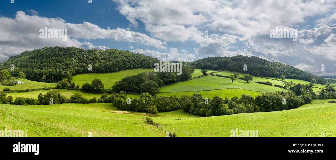 Panorama of welsh countryside Stock Photo - Alamy