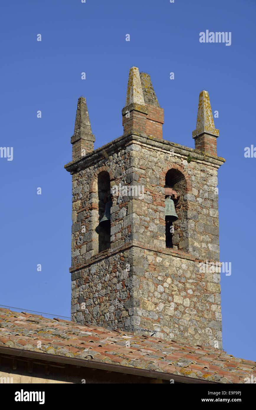 Bell tower in medieval village hi-res stock photography and images - Alamy