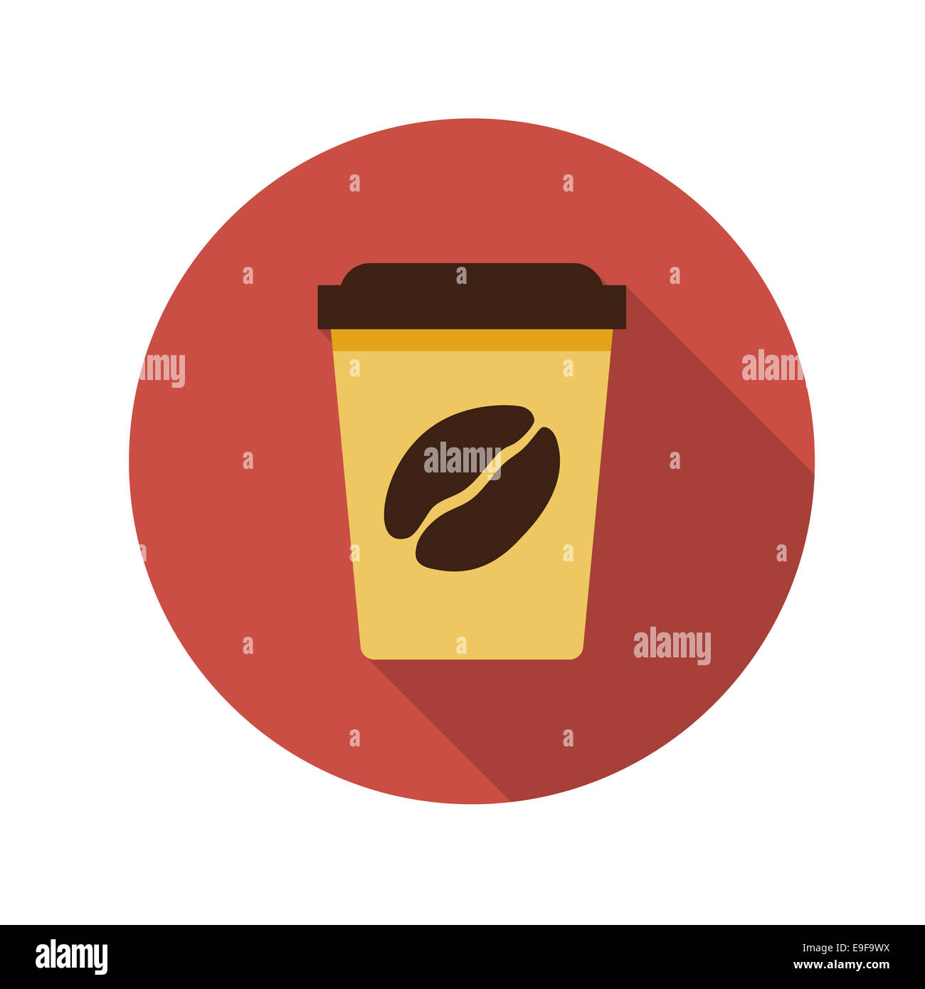 Flat Design Concept Coffee Vector Illustration With Long Shadow Stock ...