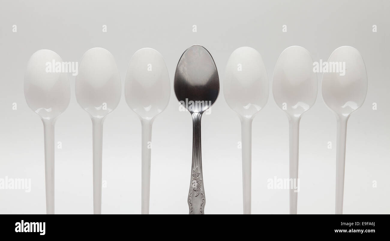 one silver spoon Stock Photo - Alamy