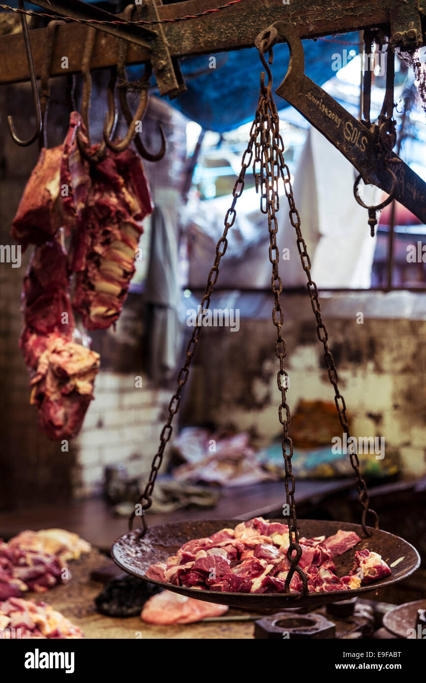 Butcher shop at New Market, Kolkata, West Bengal, India Stock Photo - Alamy
