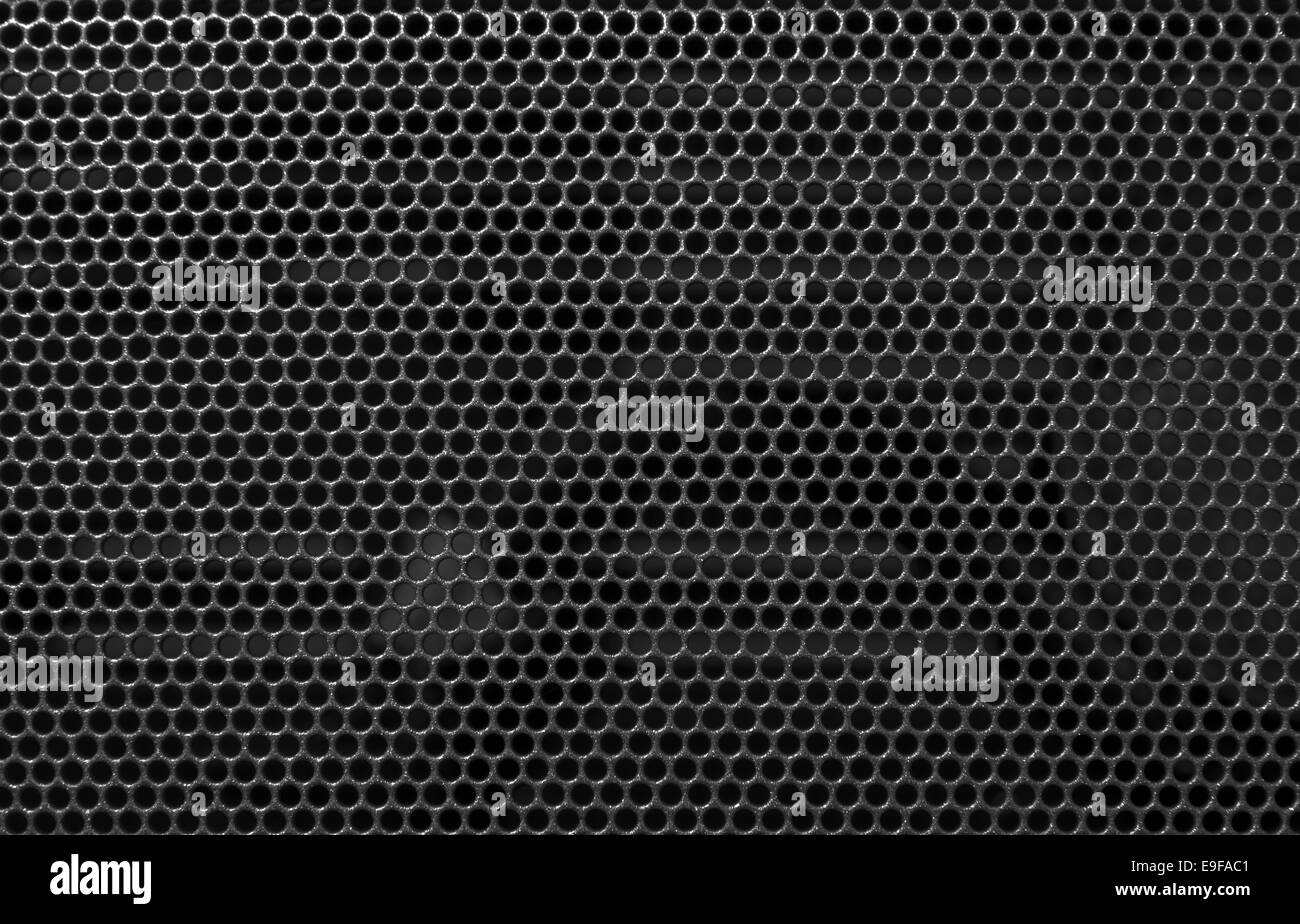 Metal holed grid background Black hole Stock Photo - Alamy