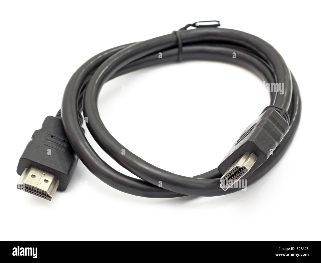 large hdmi cable on white background Stock Photo - Alamy