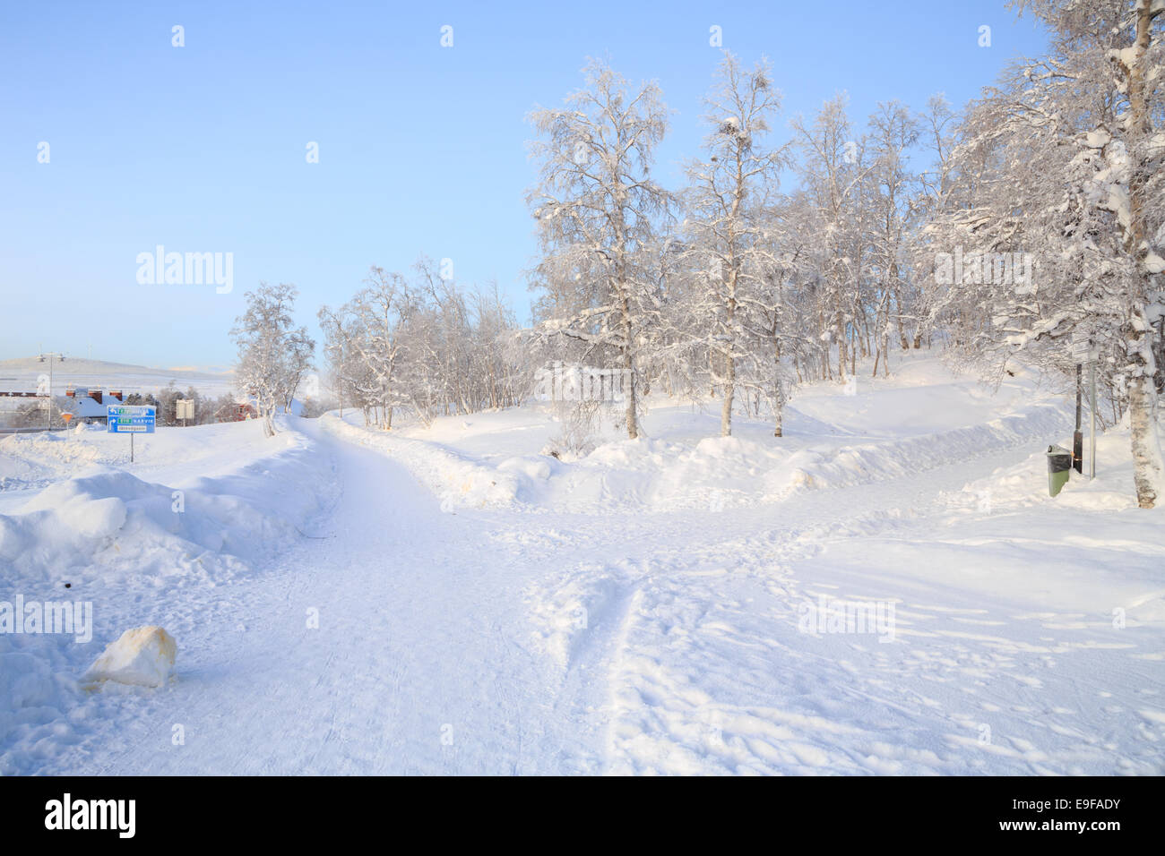 Winter Landscape Garden Stock Photo - Alamy