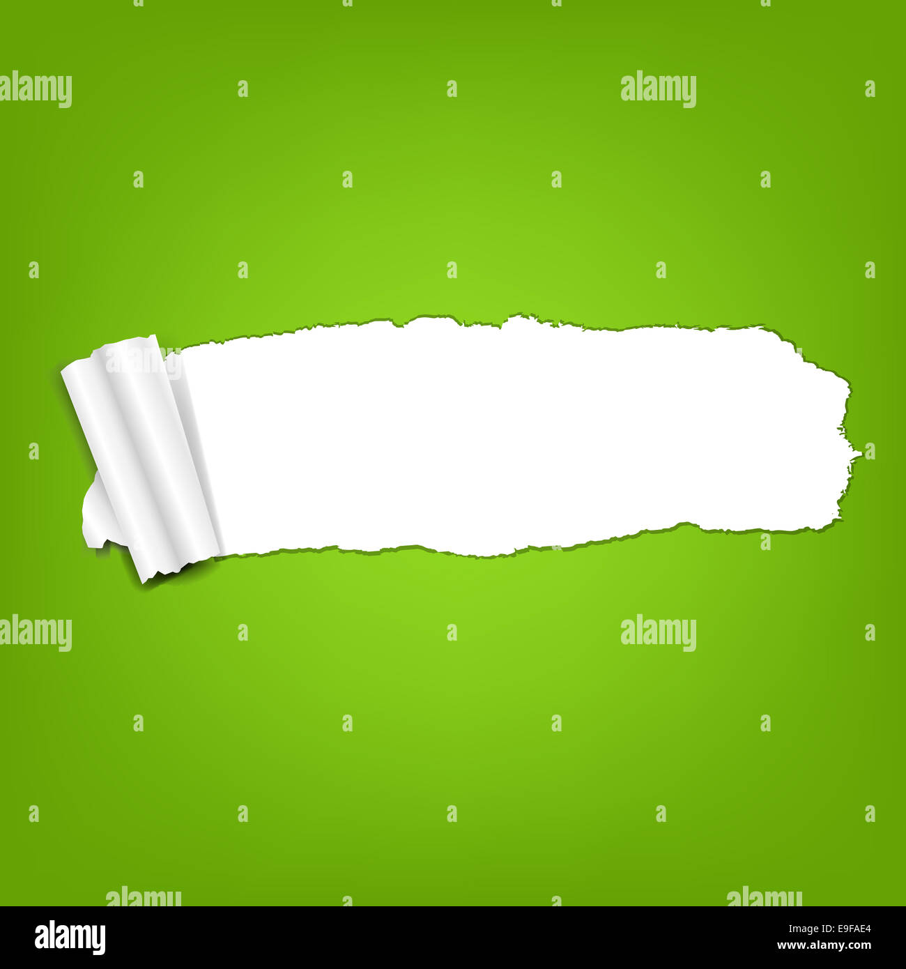 Ripped Green Paper Torn Stock Photo - Alamy