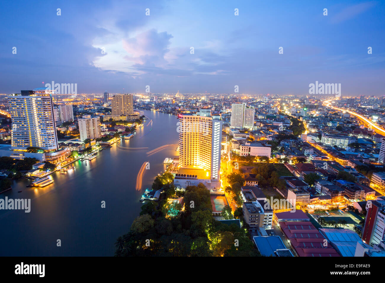 Bangkok Skyline at dusk Stock Photo - Alamy