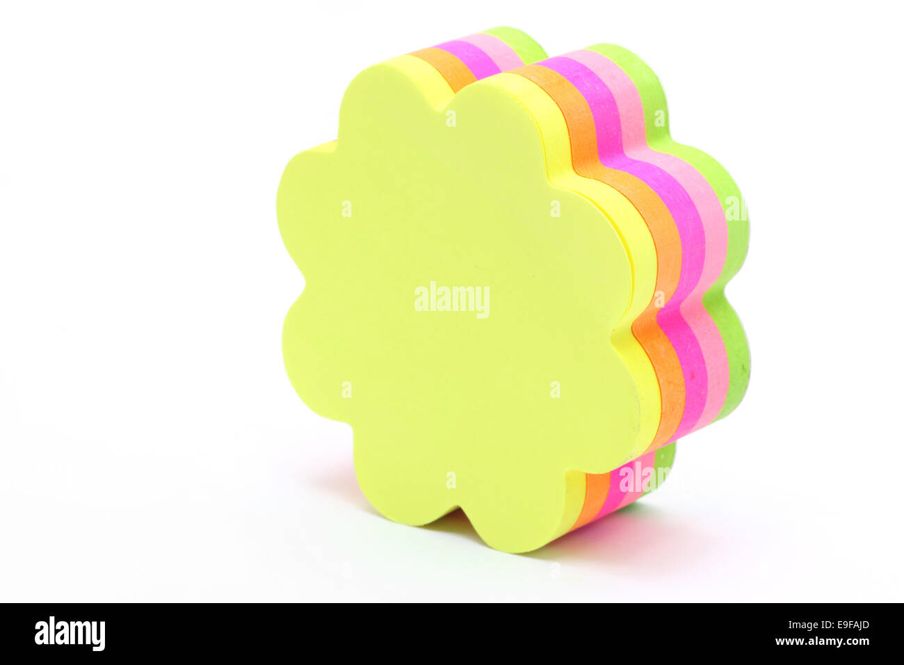color flower shape memo stick Stock Photo - Alamy