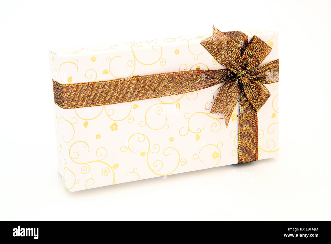 isolated white holiday gift box Stock Photo - Alamy
