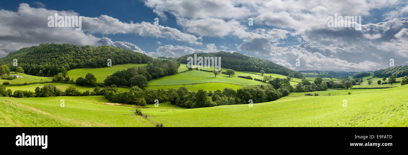 Panorama of welsh countryside Stock Photo - Alamy