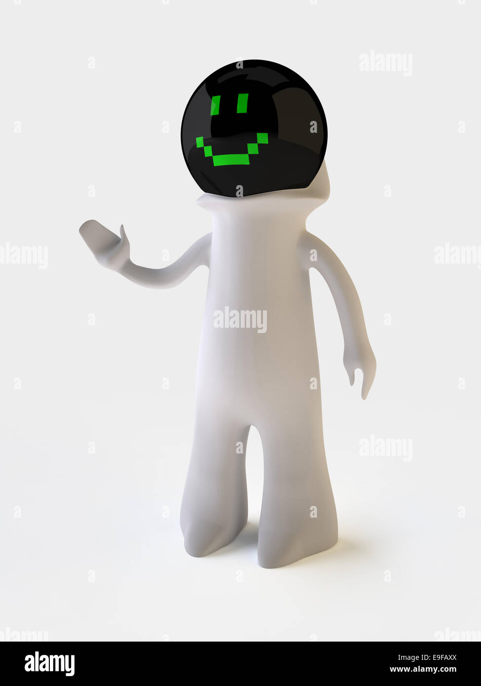 Fun 3d cartoon happy robot hi-res stock photography and images - Alamy