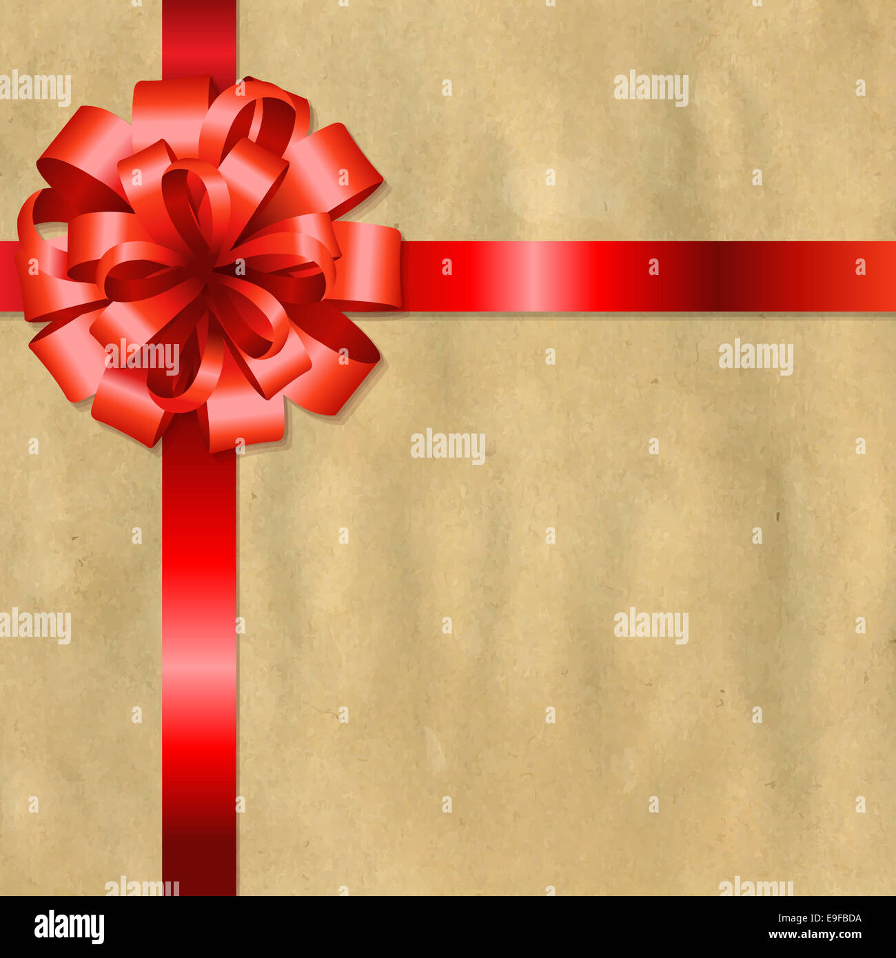 Retro Old Paper With Red Bow Stock Photo - Alamy