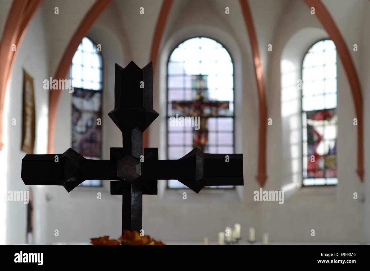 church with cross Stock Photo - Alamy