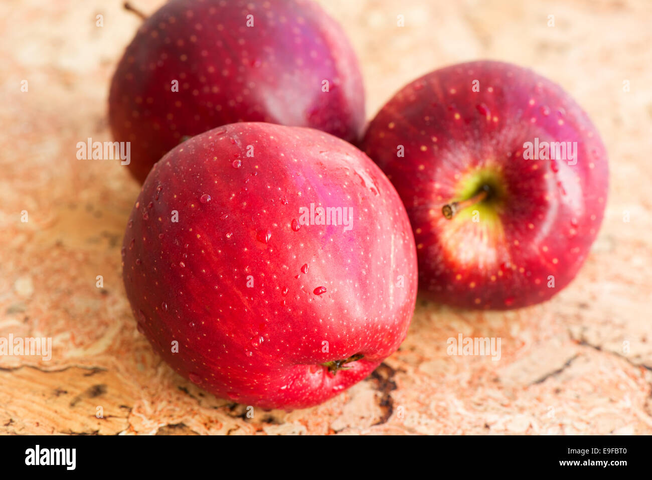 Three apples close up Stock Photo - Alamy