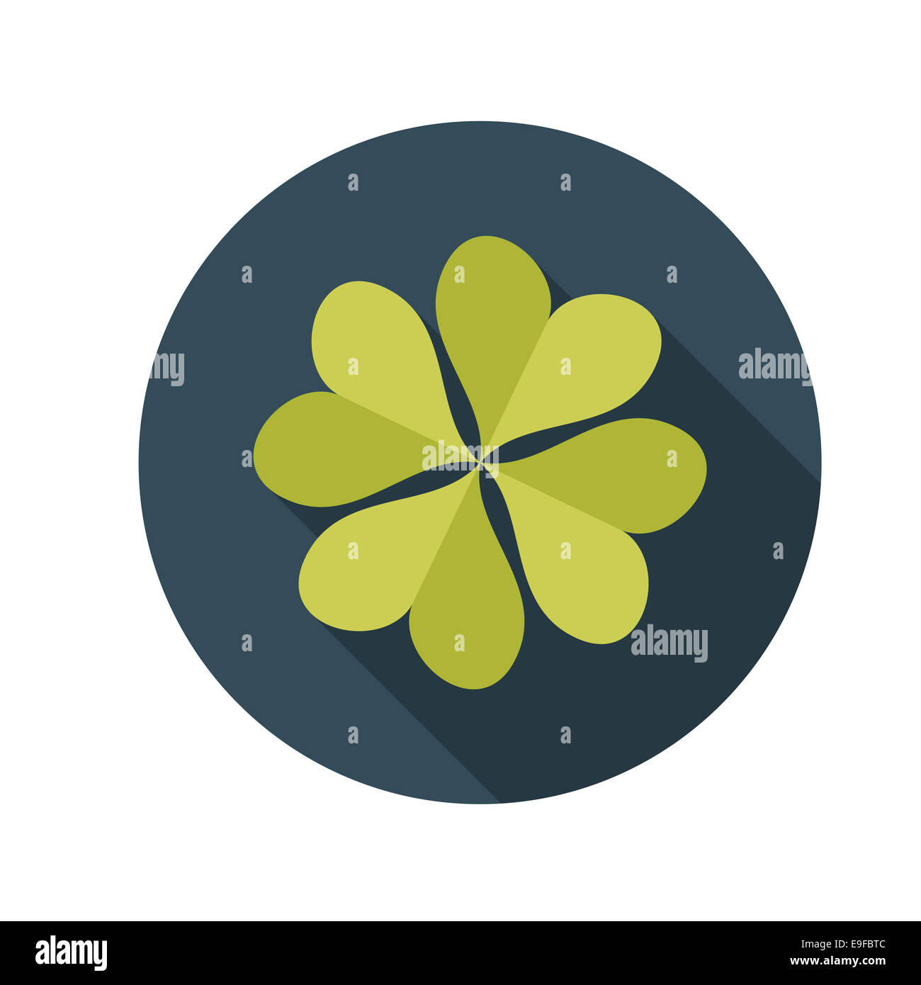 Flat Design Concept Clover Vector Illustration With Long Shadow Stock ...