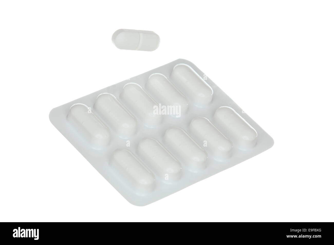 Single white prescription pill Cut Out Stock Images & Pictures - Alamy