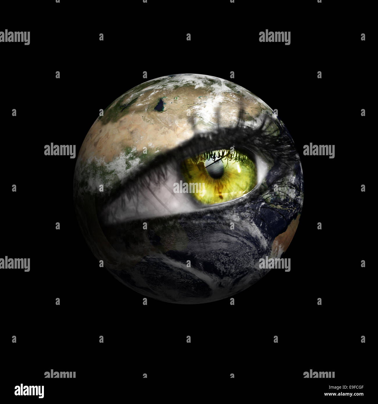 earth eye in space Stock Photo - Alamy
