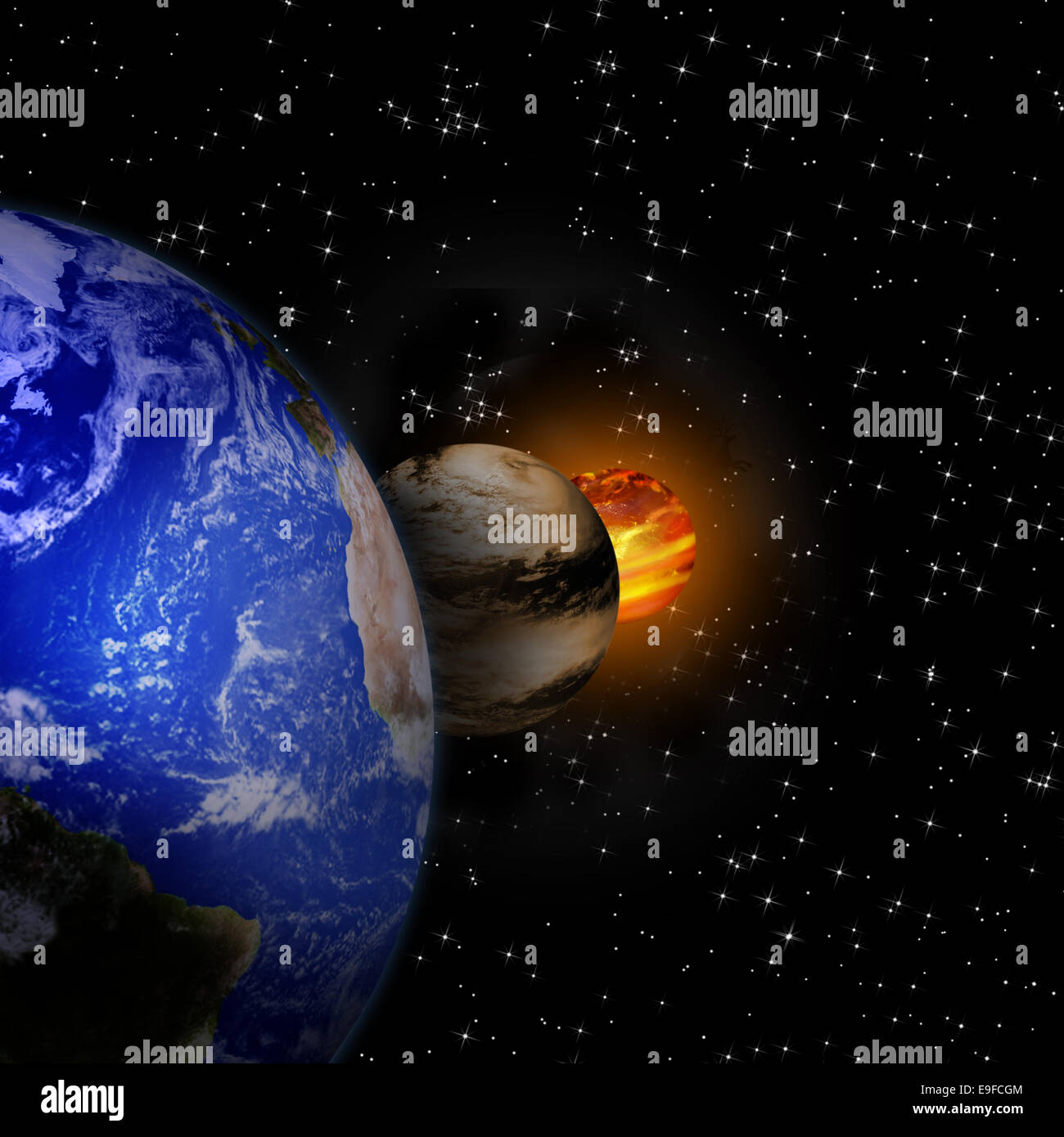 Solar System Earth Sun Moon