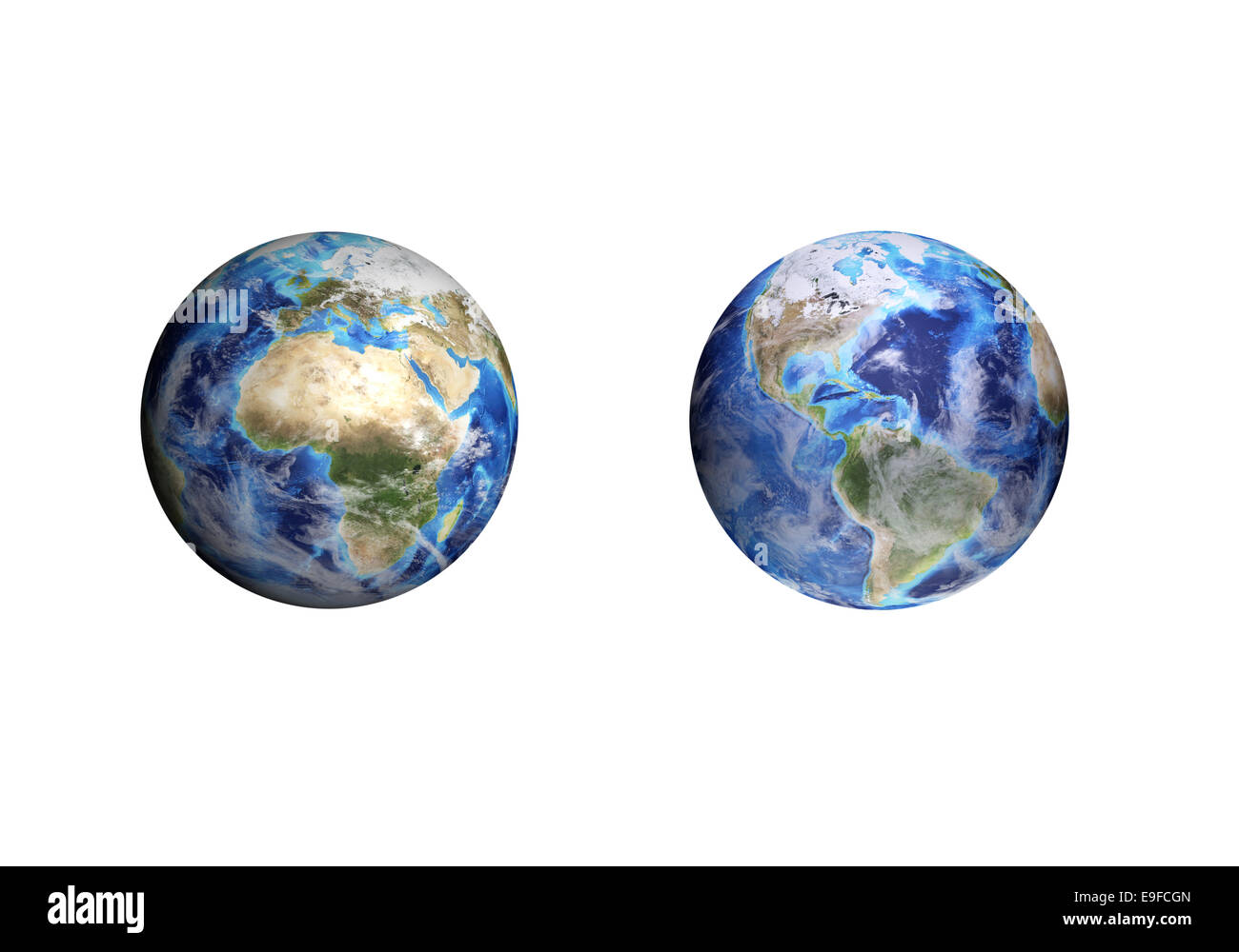 earth on white Stock Photo - Alamy