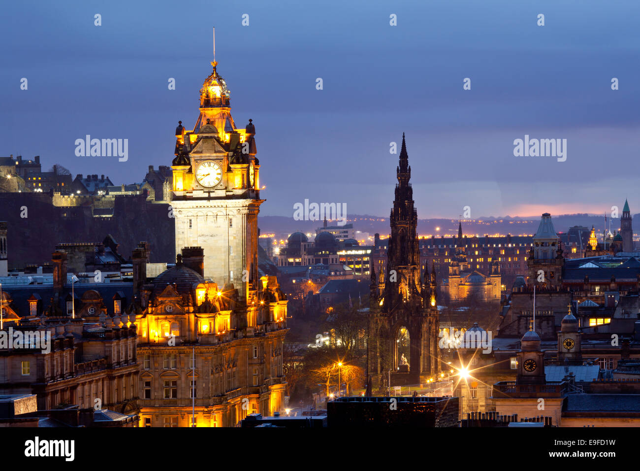 Edinburgh lothian road skyline hi-res stock photography and images - Alamy