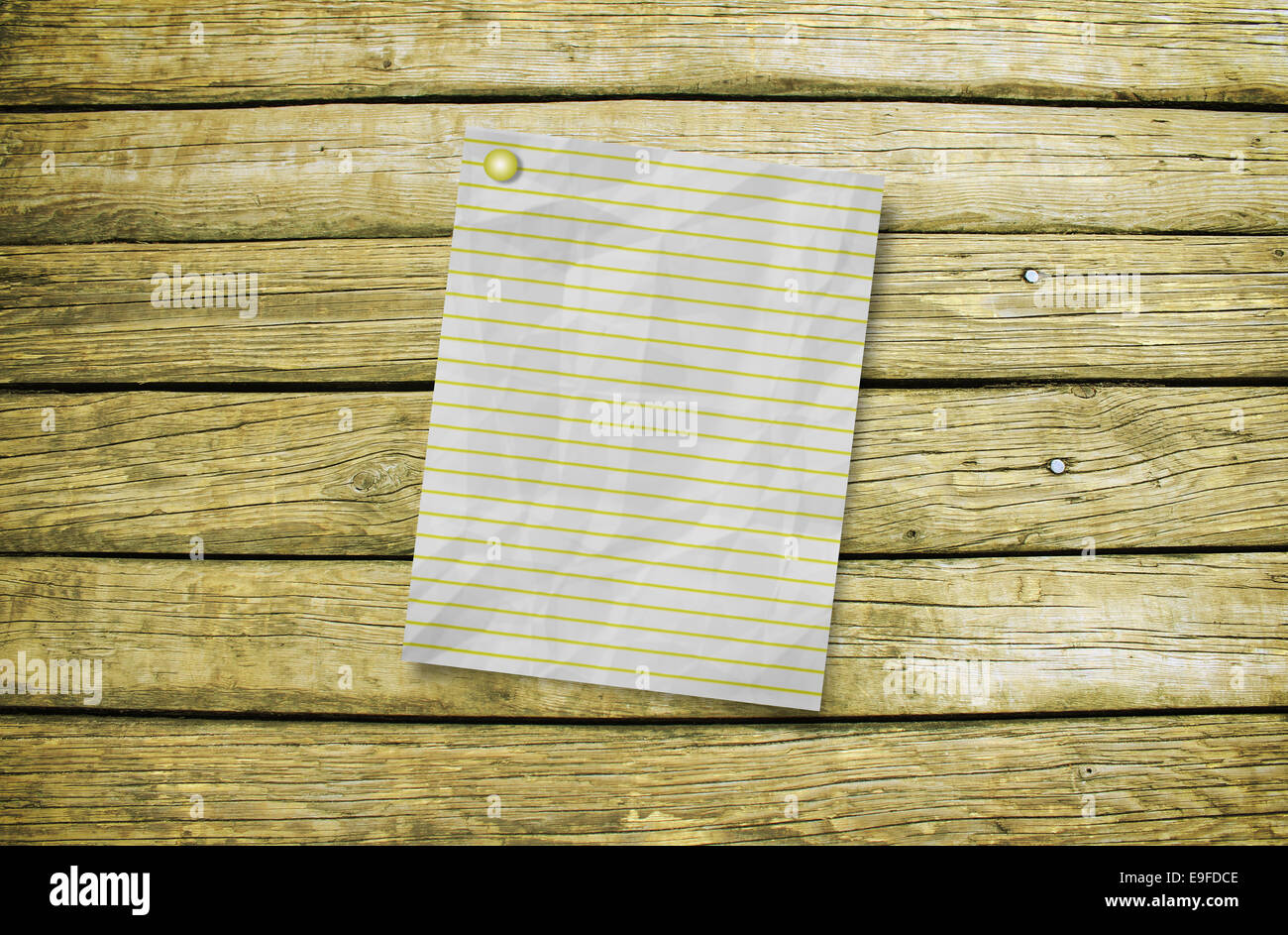 a note on wood Stock Photo - Alamy