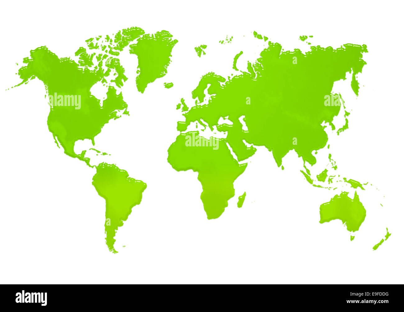 Green world map hi-res stock photography and images - Alamy