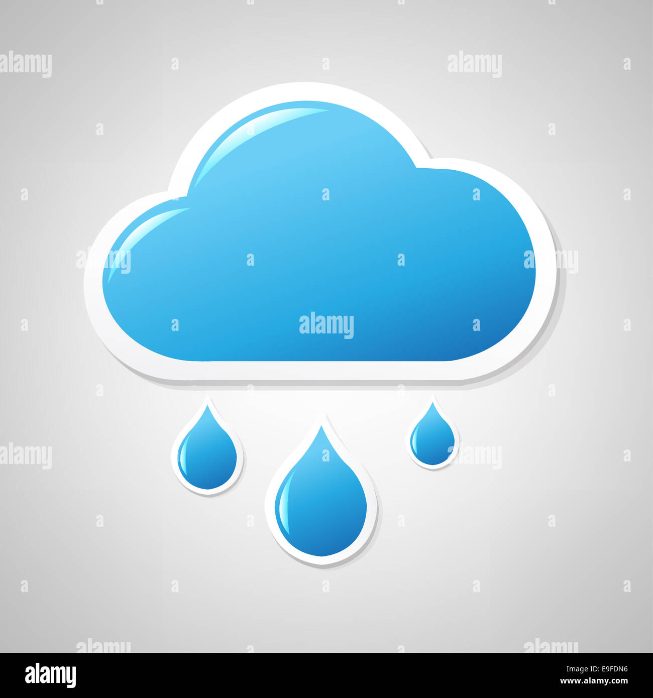White sticker cloud rain hi-res stock photography and images - Alamy