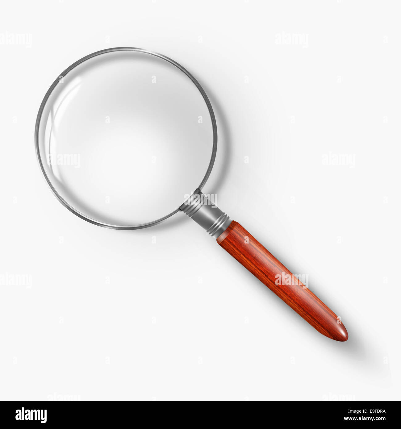 Magnifying glass isolated on white Stock Photo - Alamy