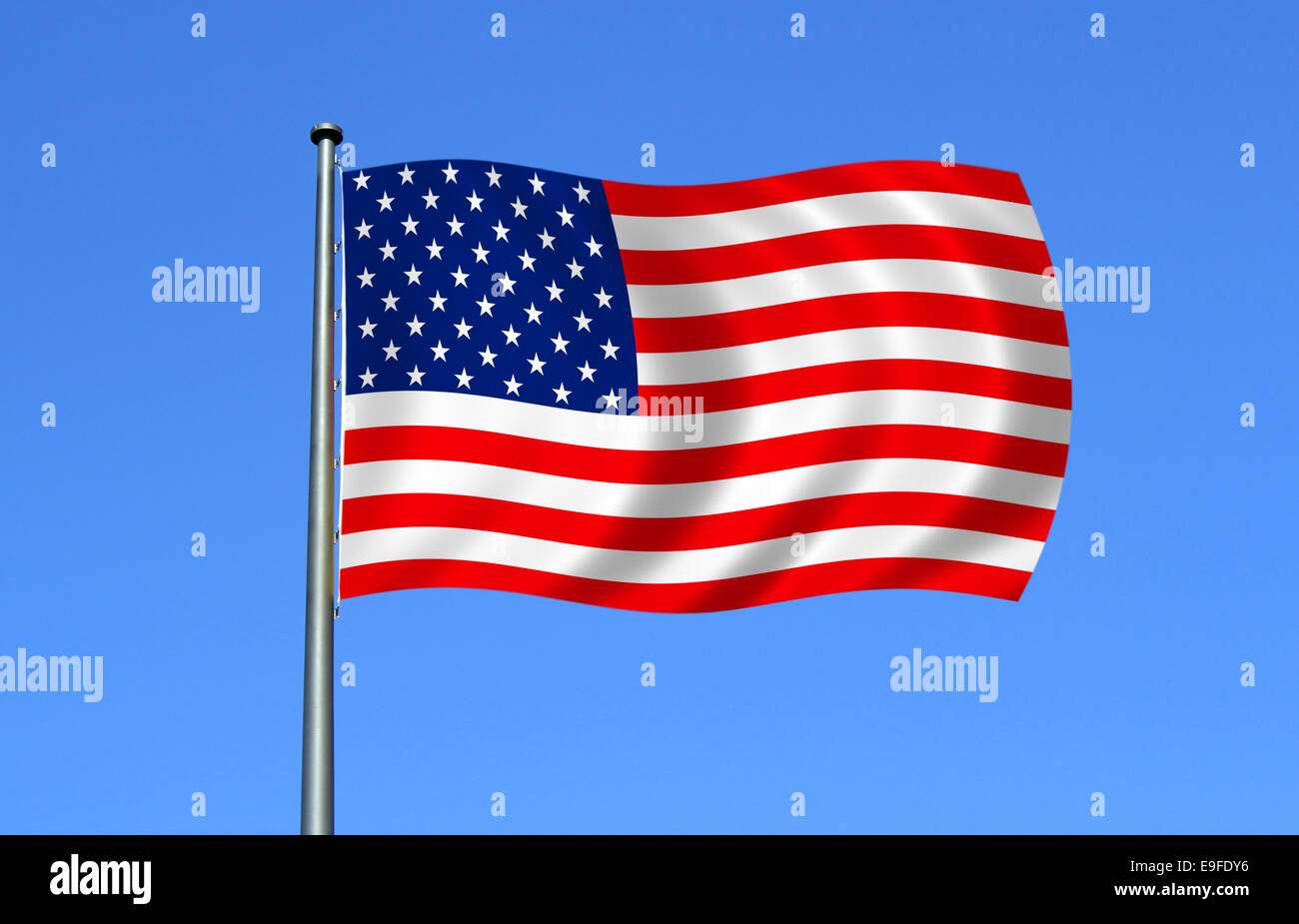 waving united states of america flag Stock Photo - Alamy