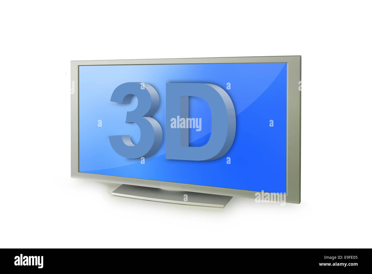 3D tv screen with 3D text Stock Photo - Alamy