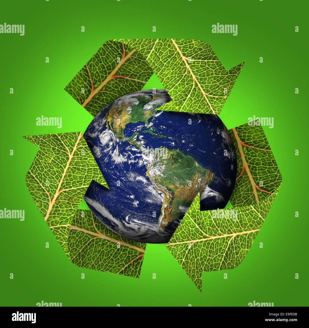 Recycling symbol around globe hi-res stock photography and images - Alamy