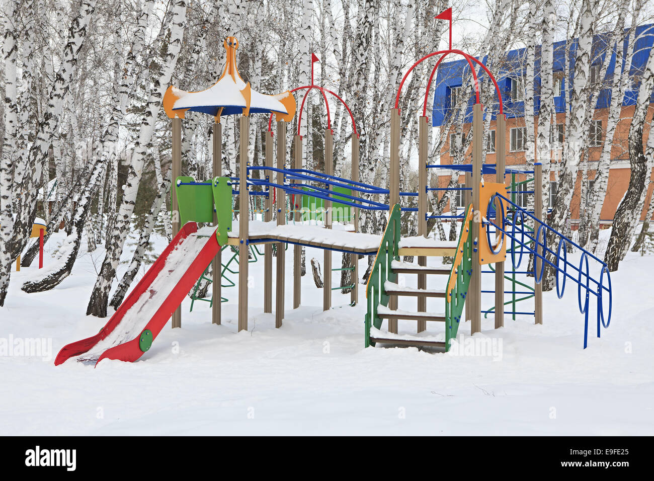 Playground in forest hi-res stock photography and images - Alamy