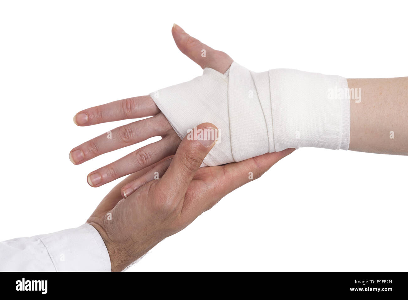 Supply an injured hand Stock Photo - Alamy