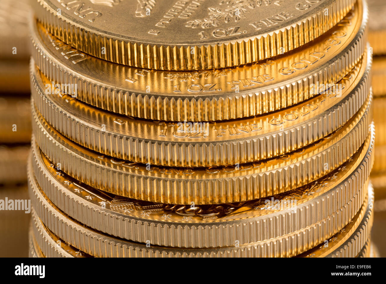 Gold eagle one ounce coins hi-res stock photography and images - Alamy